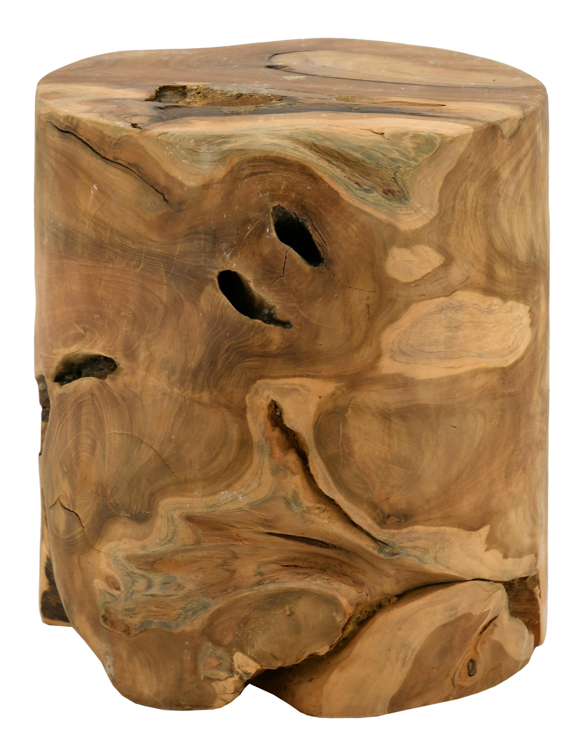 Tabouret en teck recyclé - AUBRY GASPARD | Jardindeco