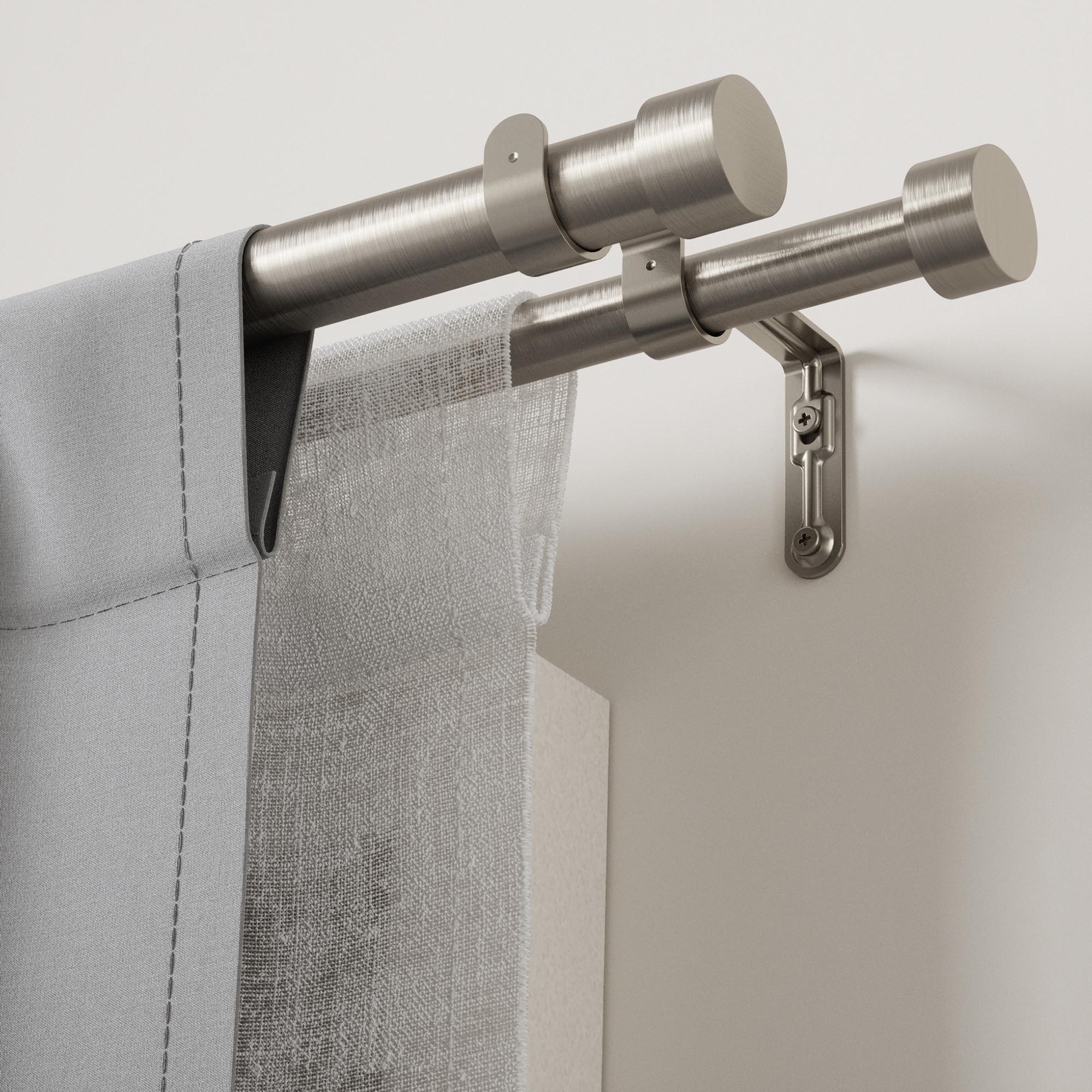 Tringle à rideaux nickel cappa (double)