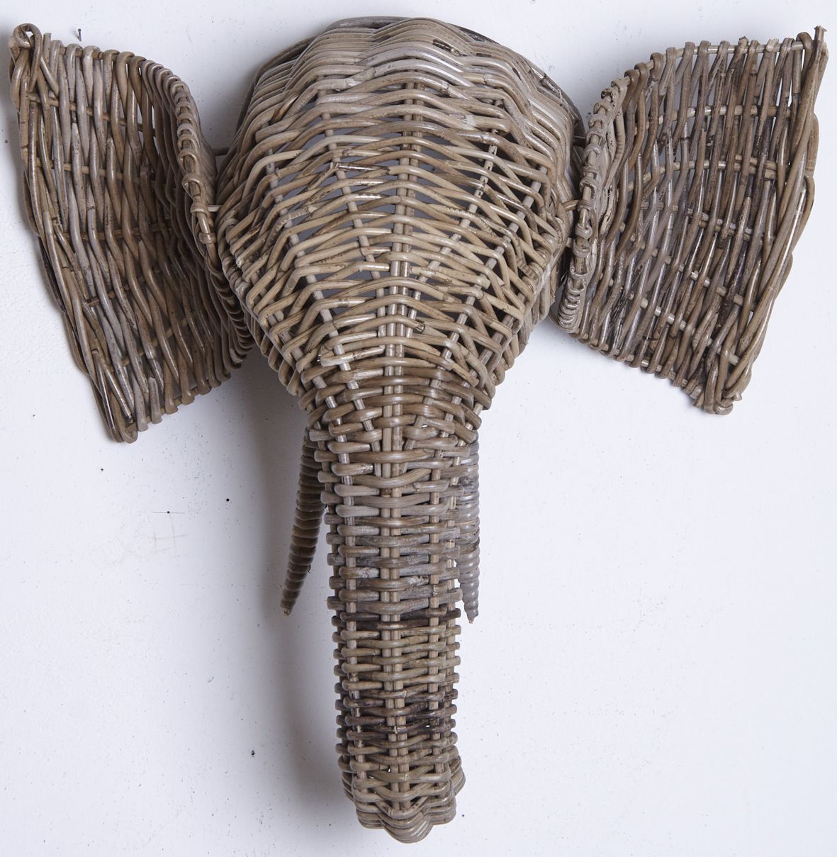 Trophée tête d'animal en poelet gris (eléphant)