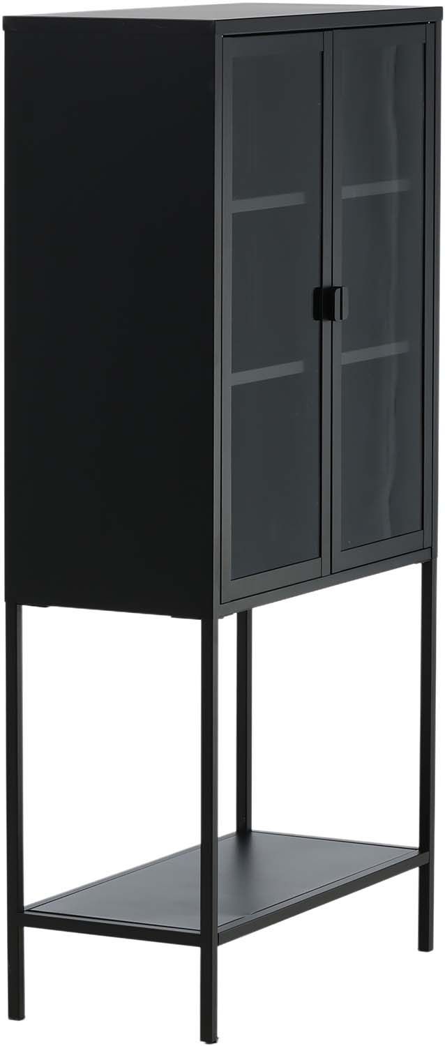 Vitrine en acier 2 portes misha (blanc)