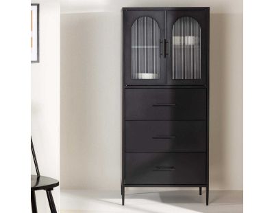 Buffet 2 portes 2 cases piring (noir)