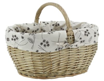 Panier à couvercle pivotant en osier clair