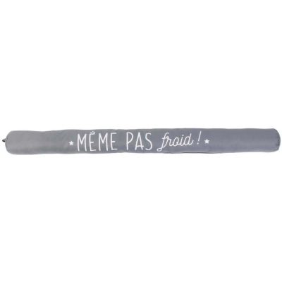 Boudin de porte à message 80 cm (gris "même pas froid")