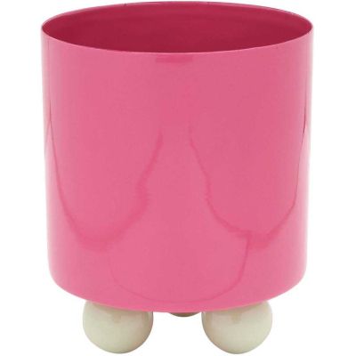 Cache-pot en métal double funky small (rose et vert clair)