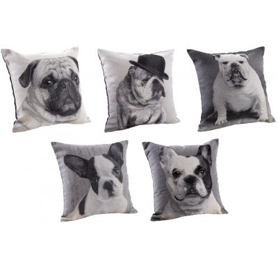 Coussin chien en coton (lot de 5)
