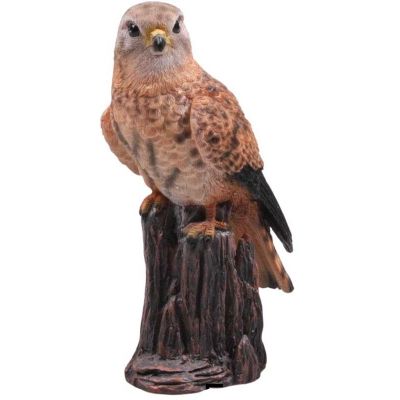 Faucon sur branche en résine (brun)