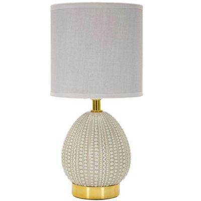 Lampe à poser en céramique et métal flavi 15 x 30.5 cm (gris)