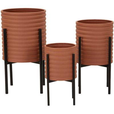 Set de 3 cache-pots en métal milly