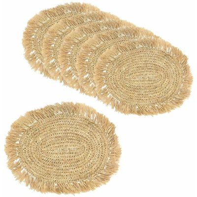 Set de table en raphia (lot de 6) (ovale)