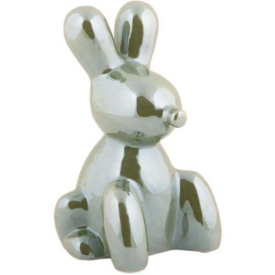 Statue en céramique balloon bunny (vert)