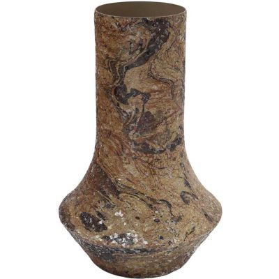 Vase en métal mosaic marble (marron)