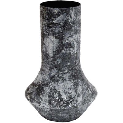 Vase en métal mosaic marble (noir)