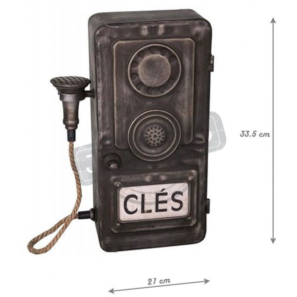 Boîte à clefs téléphone vintage