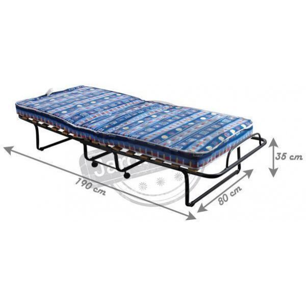 Lit d'appoint pliant como (bleu foncé)