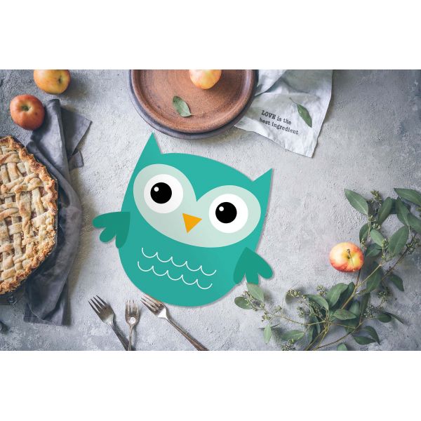 Set de table en vinyle hibou coloré (lot de 6)