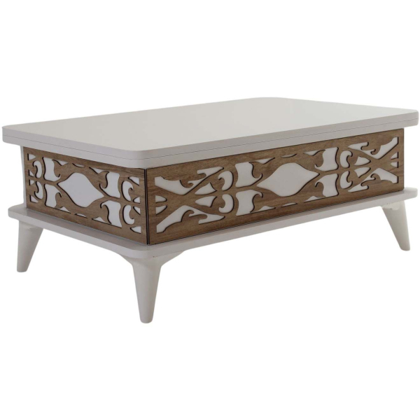 Table basse avec plateau modulable ada (blanc)