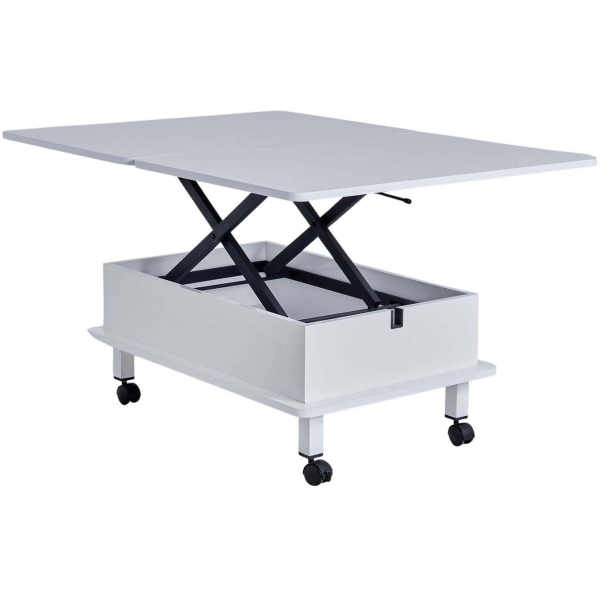 Table basse avec plateau modulable helsinki (blanc)