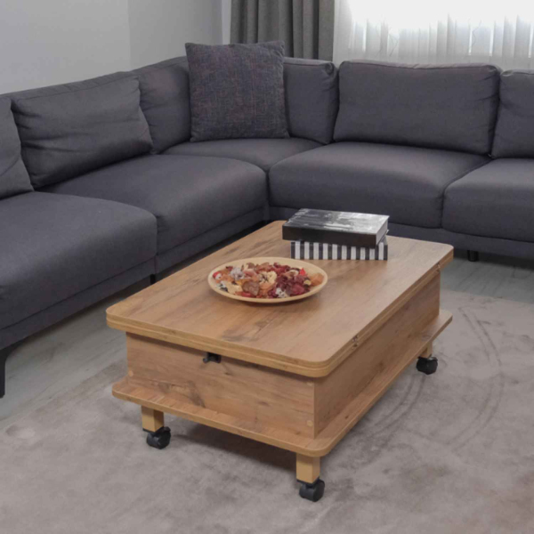 Table basse avec plateau modulable helsinki (pin)