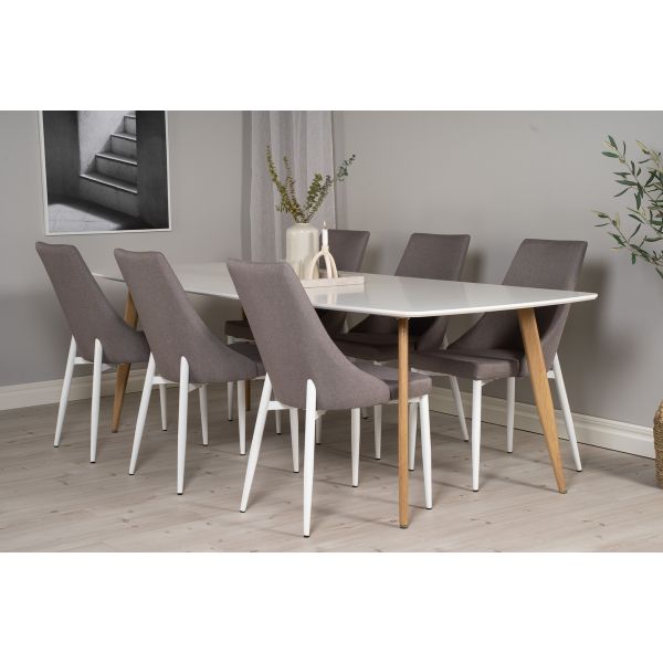 Table de repas en mdf et acier polar 240 x 100 cm