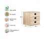 Cube de rangement en pin massif dinamic (3 tiroirs 3 tiroirs 3 tiroirs)
