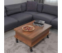 Table basse avec plateau modulable dy adt (noyer)