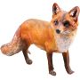 Renard réaliste en résine (couché)