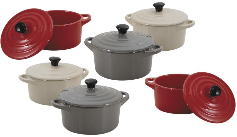 6 mini cocottes rondes 10 cm ! Mini cocottes sur jardindeco.com